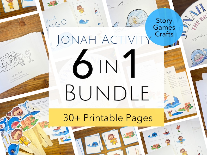 Jonah Bible Story Craft Jonah and the Whale Game for Kid Sunday School ...