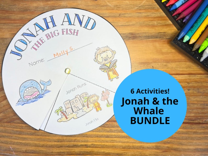 Jonah Activity Bundle for Kid Jonah and the Whale Game and Craft for ...