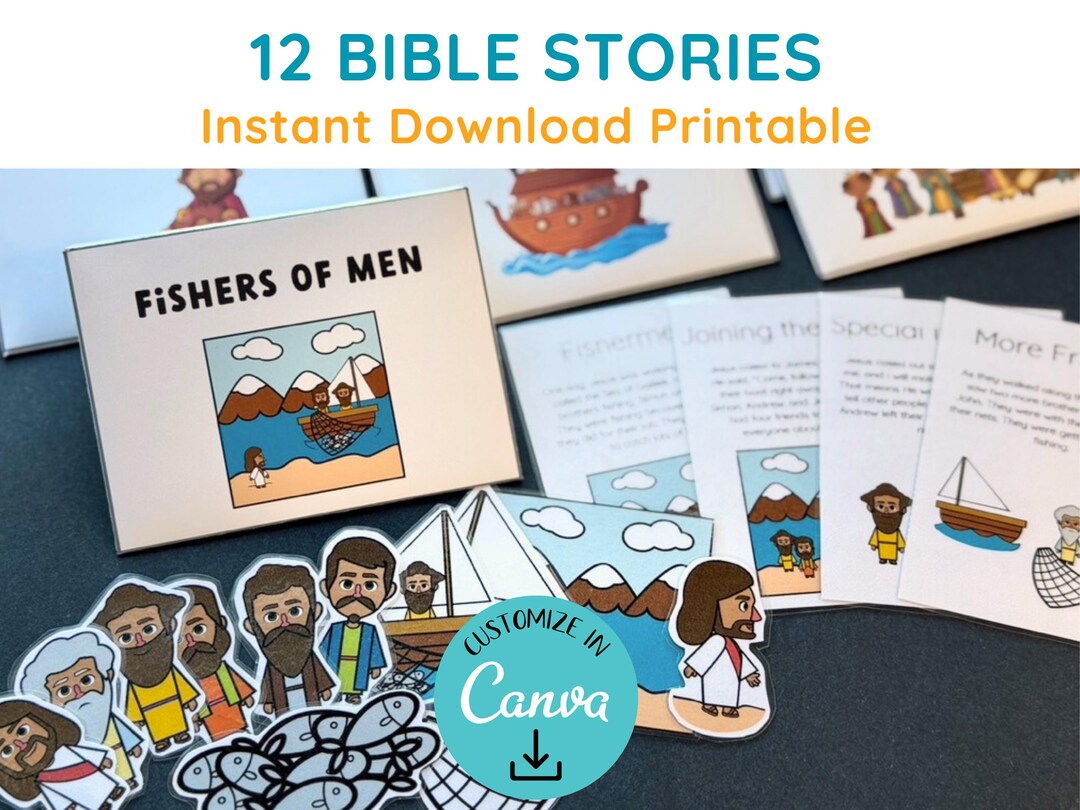 12 Bible Stories for Kids Interactive Lessons Sunday School Resources ...