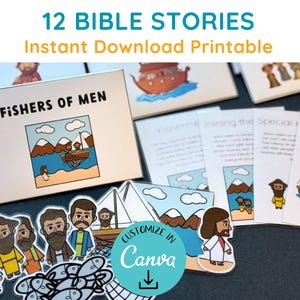 12 Bible Stories for Kids Interactive Lessons Sunday School Resources ...