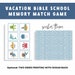 Vacation Bible School Memory Match Game for Kid Under the Sea VBS ...