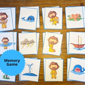 Jonah Activity Bundle for Kid Jonah and the Whale Game and Craft for ...