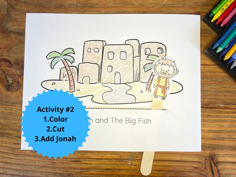 Jonah and the Big Fish Craft for Kid Jonah and the Whale Activity Jonah ...