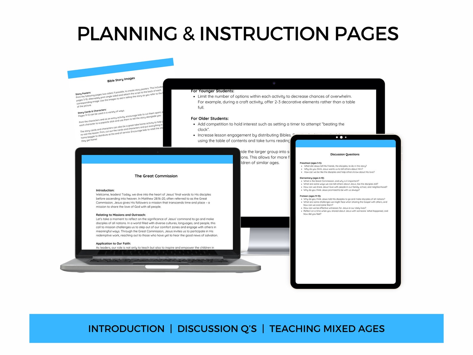 Great Commission Sunday School Lesson Teaching Go and Make Disciples ...