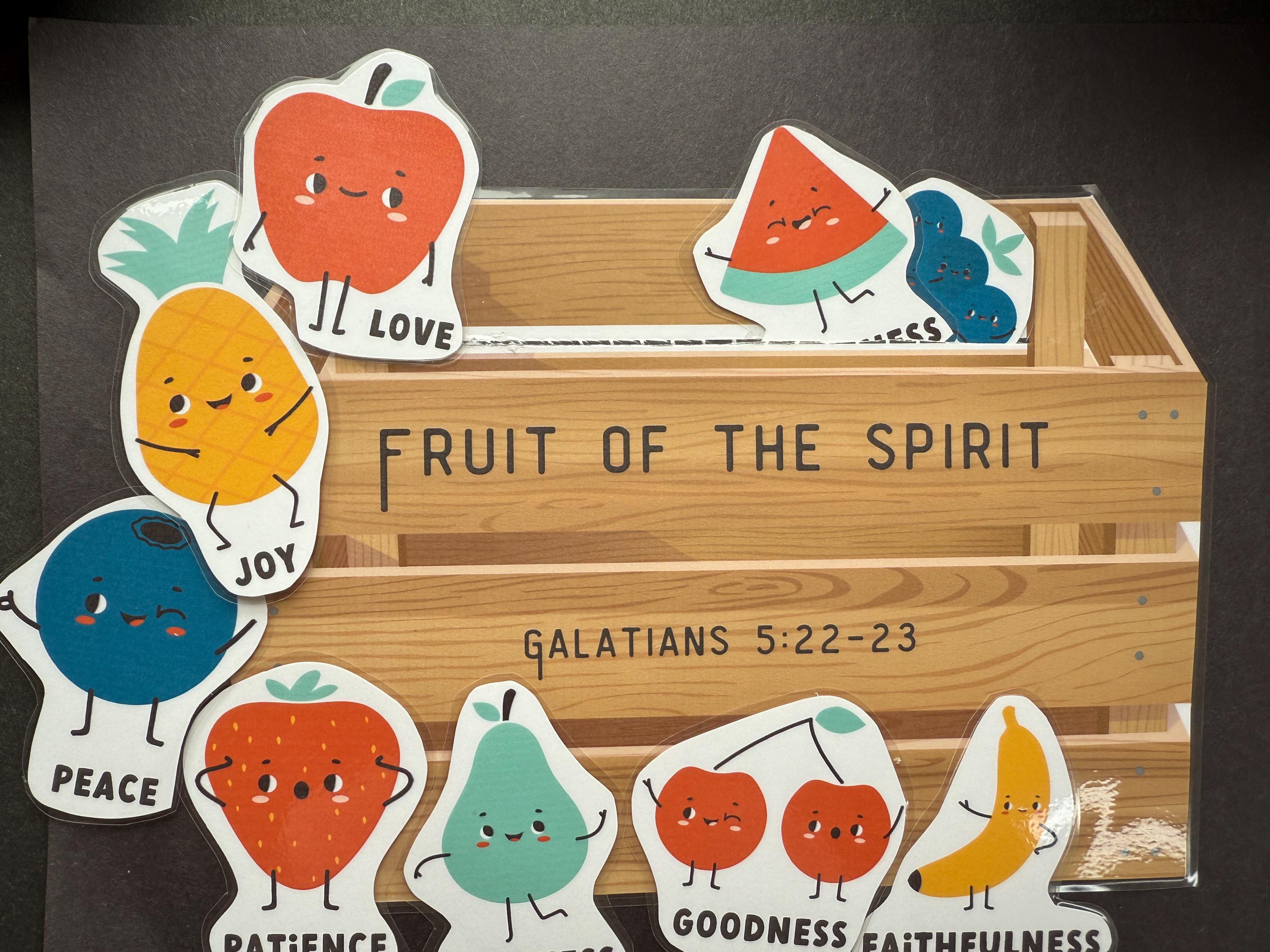 Fruit Spirit Craft for Sunday School Lesson Teaching Aid for Preschool ...