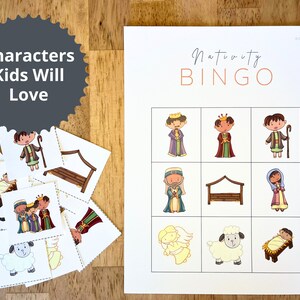 Nativity Bingo Game Printable Nativity Bible Bingo Christmas Nativity ...