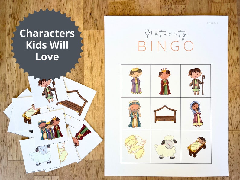 Nativity Bingo Game Printable Nativity Bible Bingo Christmas Nativity ...
