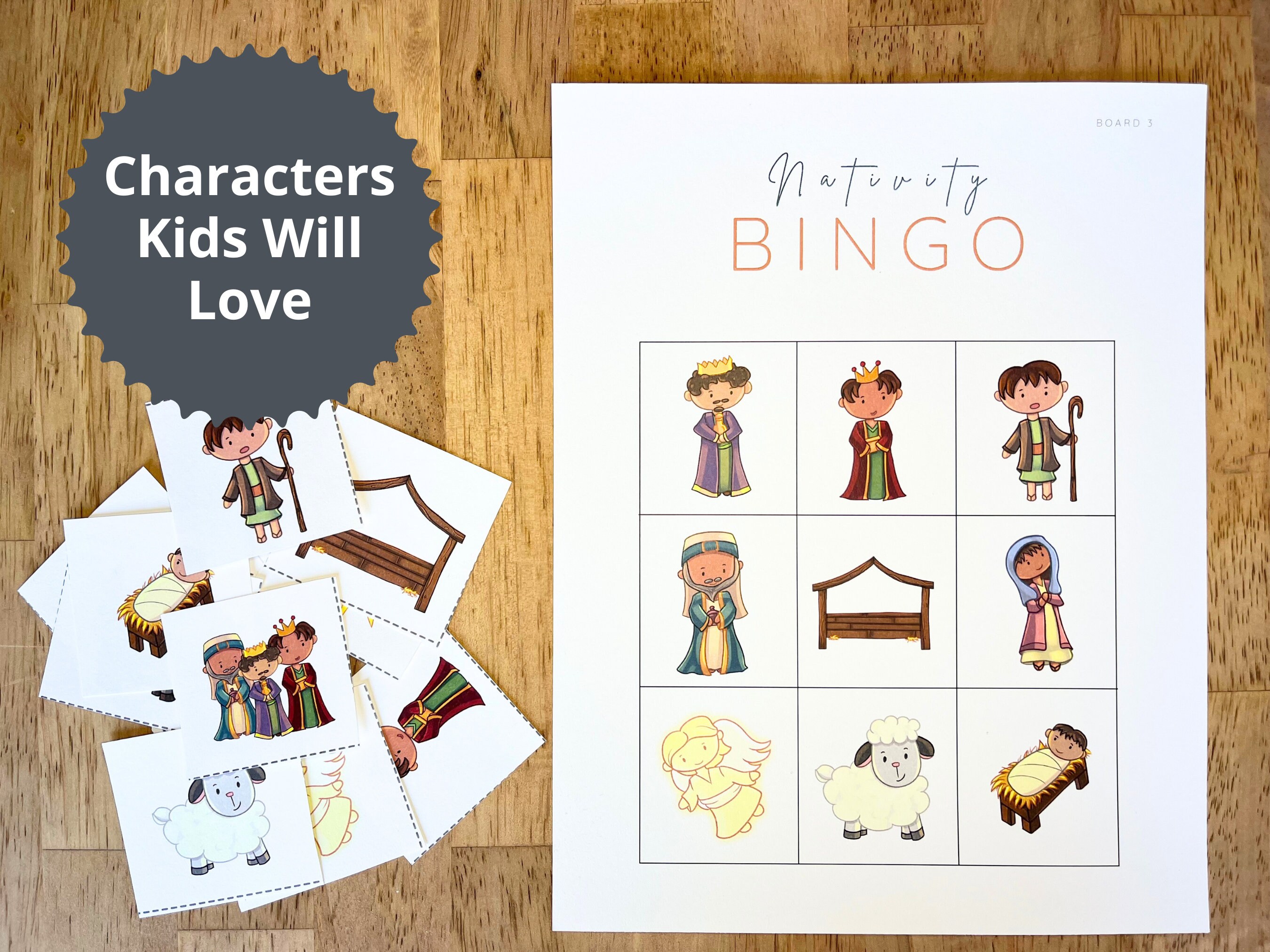 Nativity Bingo Game Printable Nativity Bible Bingo Christmas Nativity ...