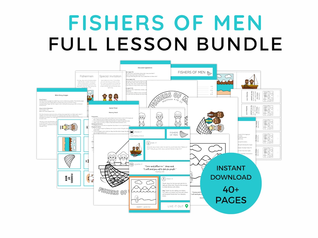 Fishers of Men Bible Story for Kid Sunday School Lesson Jesus and ...