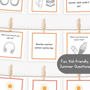 Conversation Card Family Set of 30 Summer Kid Printable Conversation ...