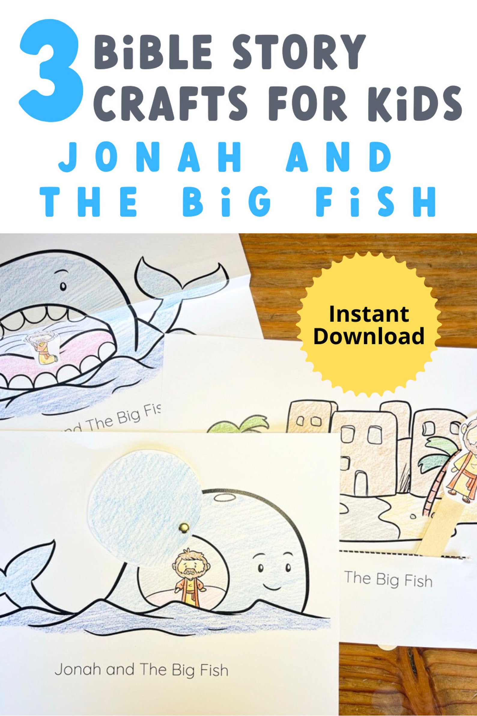 Jonah and the Big Fish Craft for Kid Jonah and the Whale Activity Jonah ...