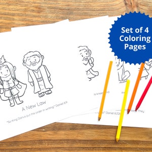 Daniel and the Lions Den Coloring Page Preschool Printable Lions Den ...