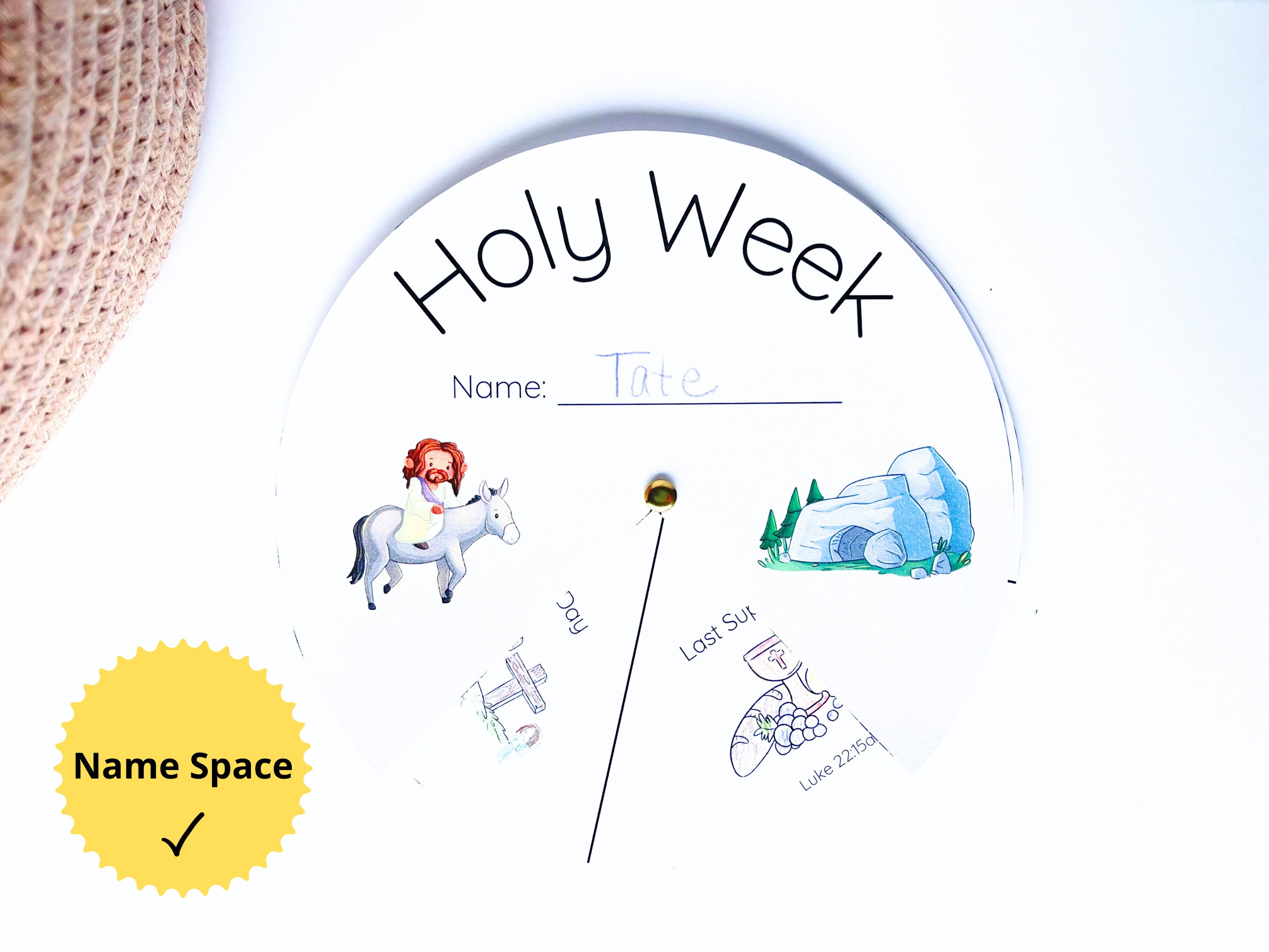 Easter Story Craft for Kids Holy Week Printable Christian Easter Palm ...