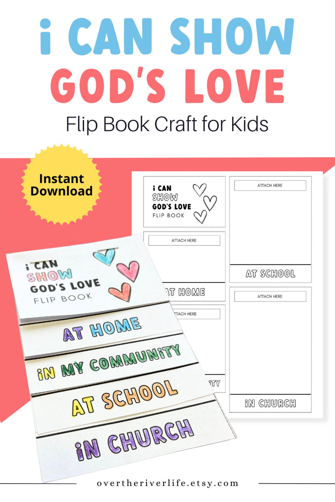I Can Show God's Love Flip Book for Kids Kindness Lesson Christian ...