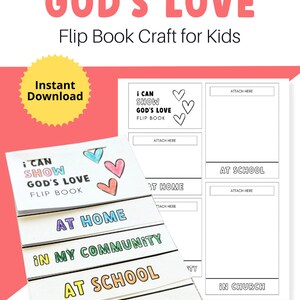 I Can Show God's Love Flip Book for Kids Kindness Lesson Christian ...