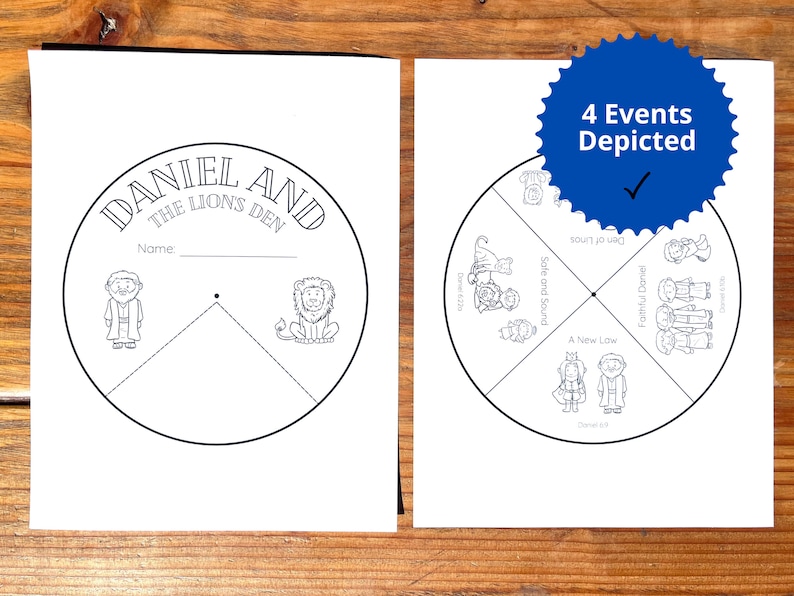 Daniel in the Lions Den Craft for Kid Bible Story Printable Christian ...