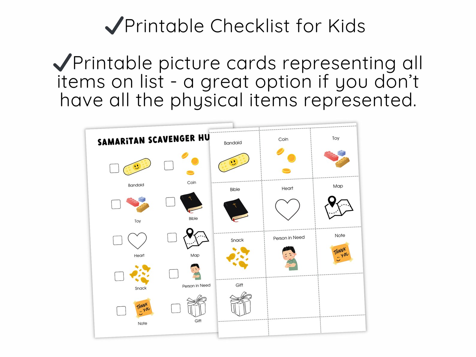 Good Samaritan Scavenger Hunt Game Sunday School Homeschool Game for ...