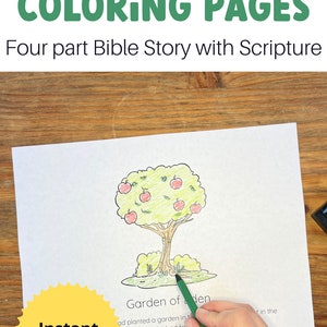 Adam and Eve Coloring Page for Preschool Adam and Eve Coloring Sheet ...