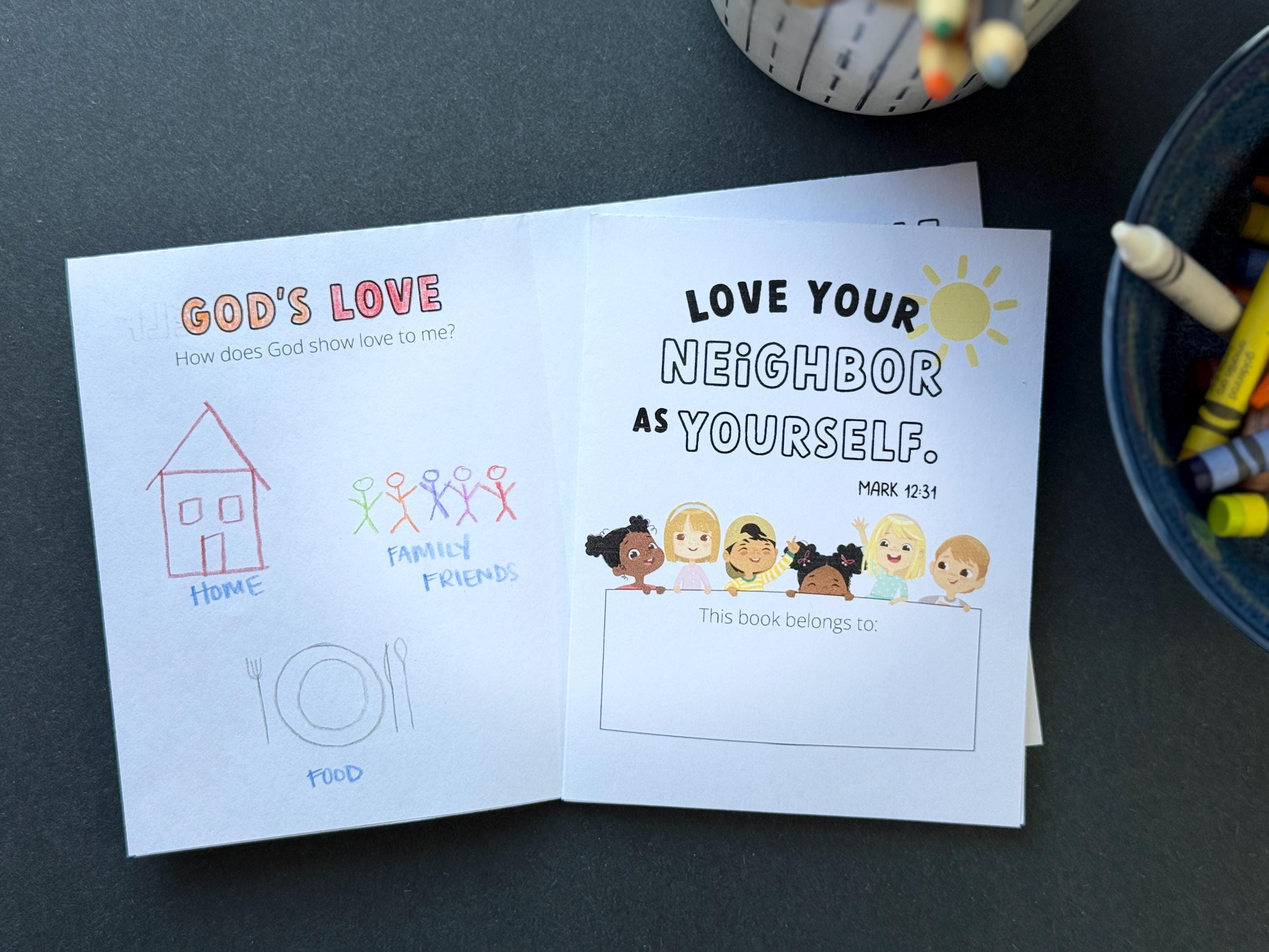 Love Your Neighbor Church Craft for Kid Sunday School Valentine ...