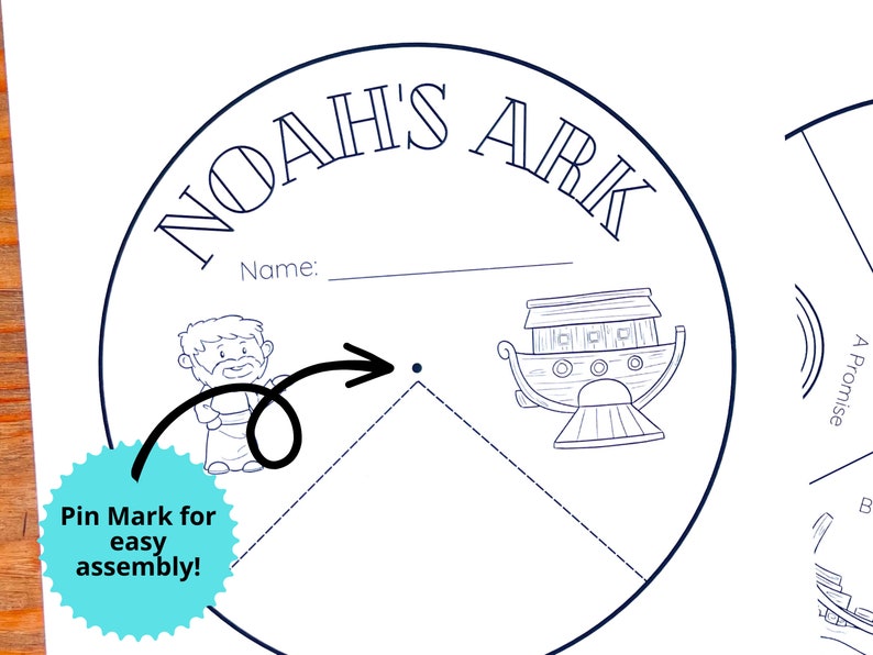 Noahs Ark Craft for Kid Bible Story Printable Christian Kid Story ...