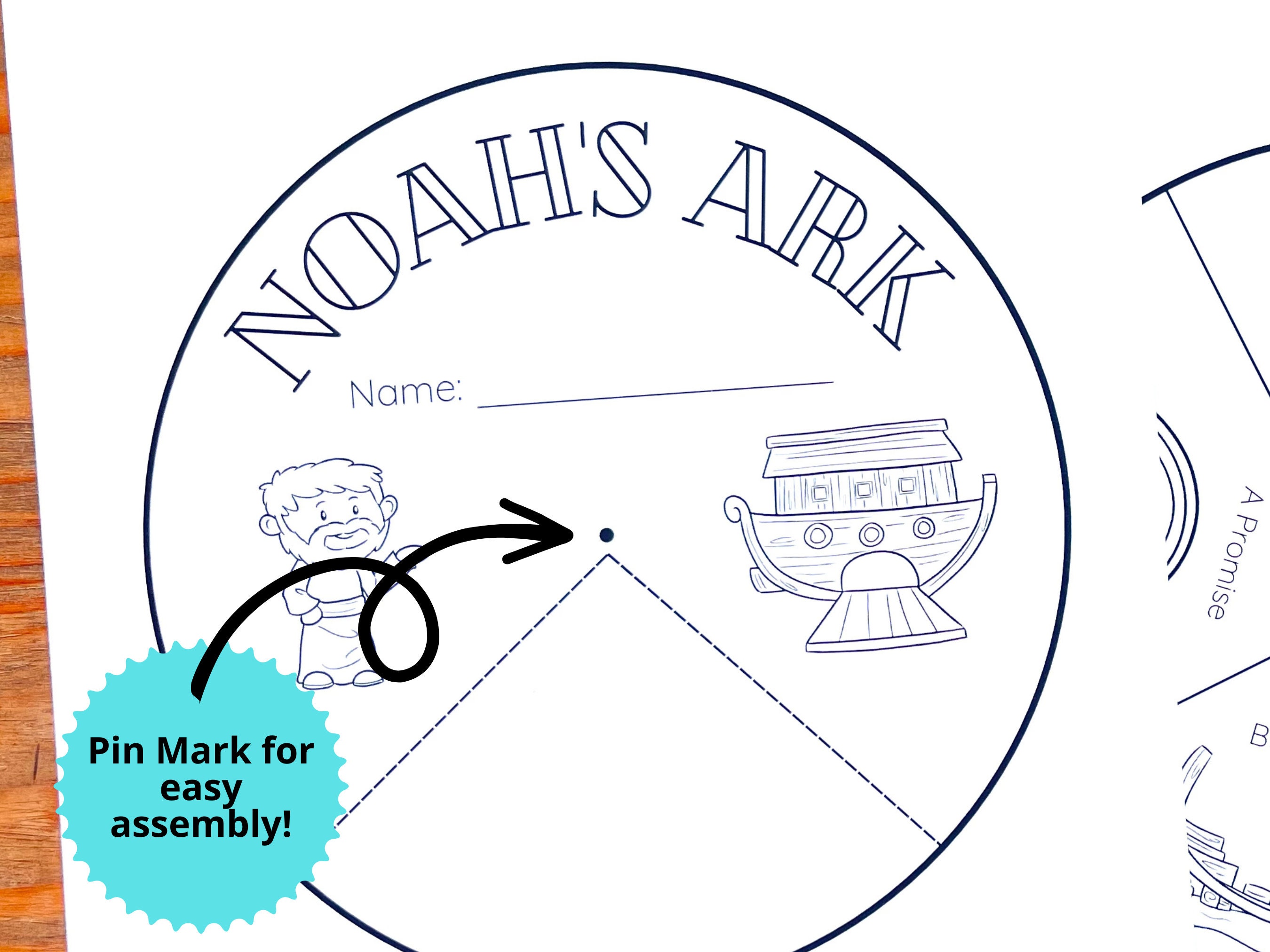 Noahs Ark Craft for Kid Bible Story Printable Christian Kid Story ...