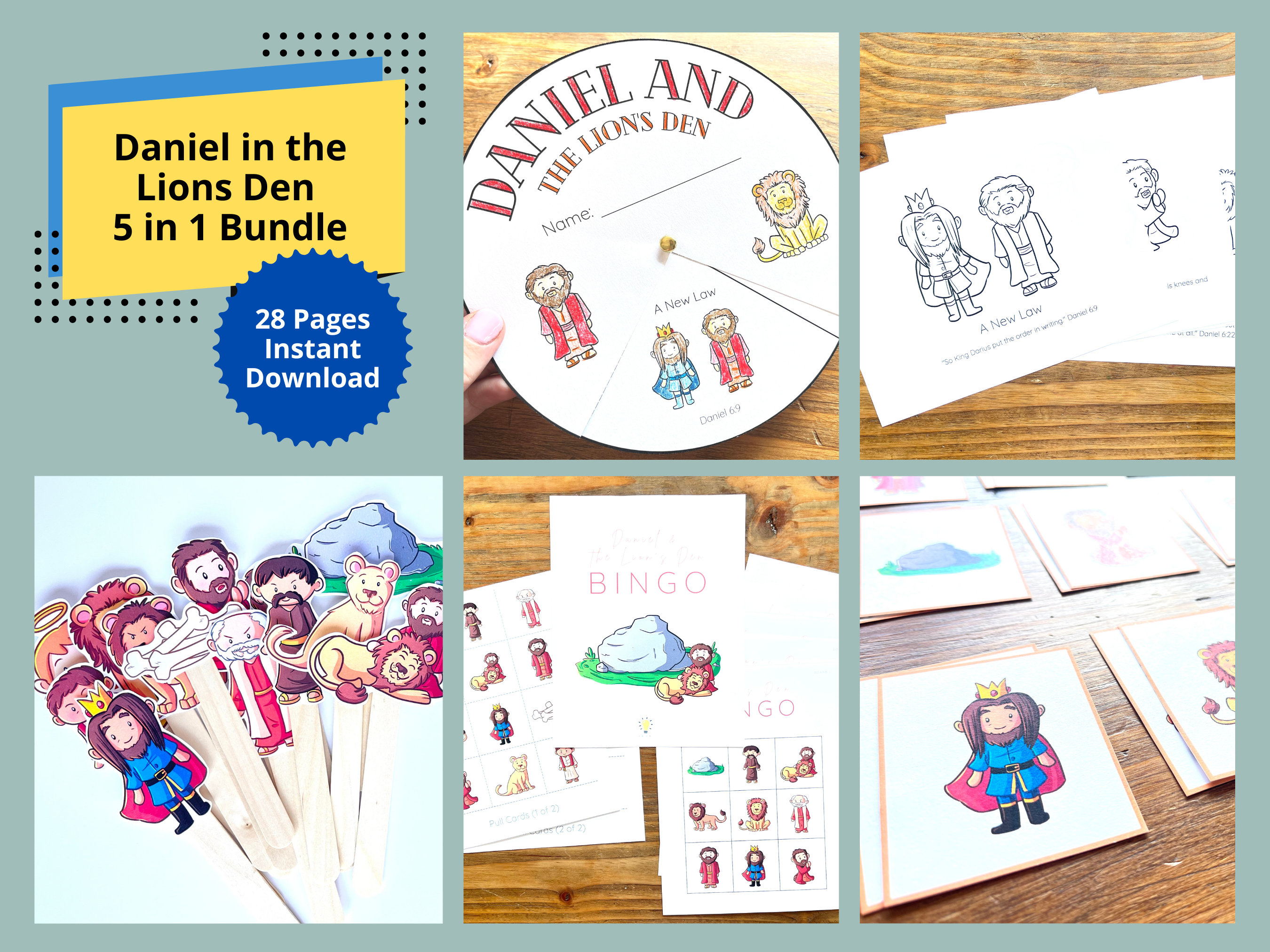 Daniel in the Lion Den Activity Lion Den Craft Daniel Bible Lesson for ...