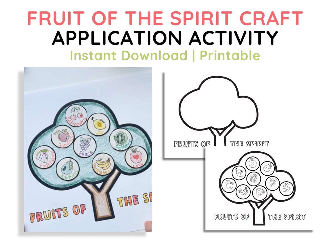 Fruit of the Spirit Craft Activity Teaching Fruits of the Spirit to Kid ...