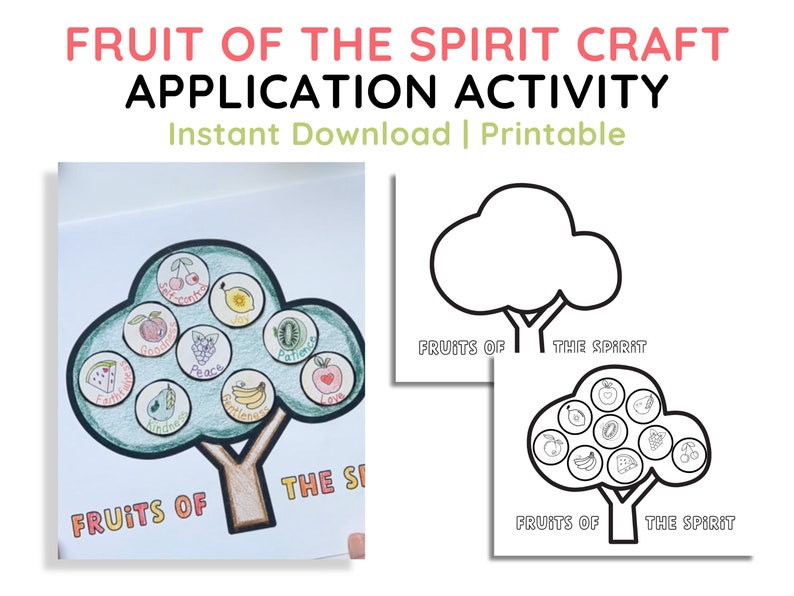 Fruit of the Spirit Craft Activity Teaching Fruits of the Spirit to Kid ...