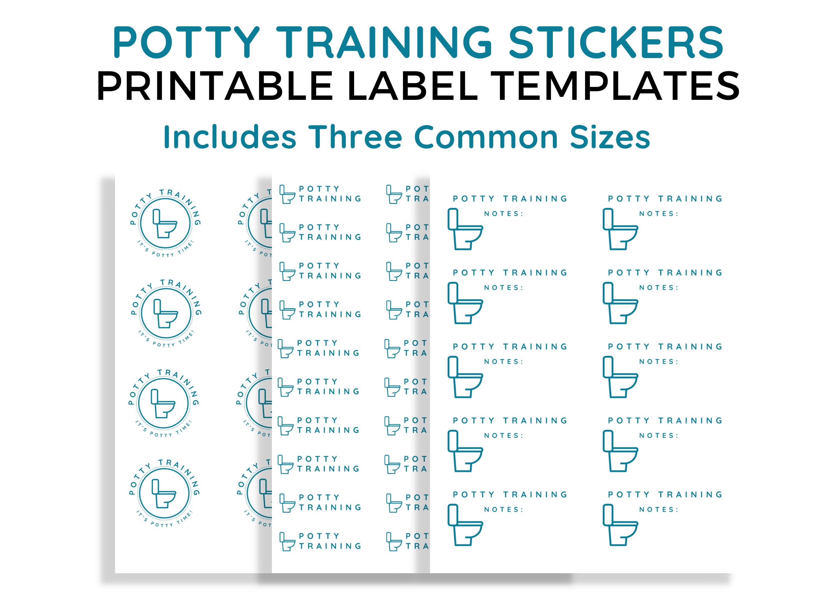 Potty Training Sticker for Kid Church Admin Children Check in Label ...