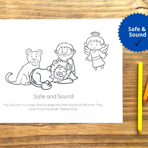 Daniel and the Lions Den Coloring Page Preschool Printable Lions Den ...