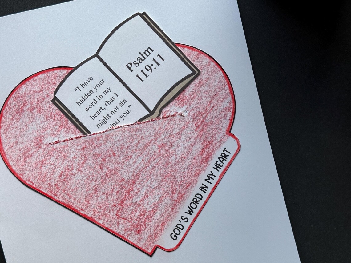 Valentines Day Bible Craft for Kid Christian Valentine Church Craft for ...