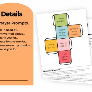 Prayer Cube for Kid Teach Children How to Pray Activity Printable ...