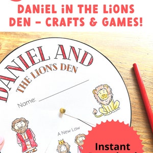 Lions Den Story Activity Page Printable Story Daniel Puppet Bible Story ...