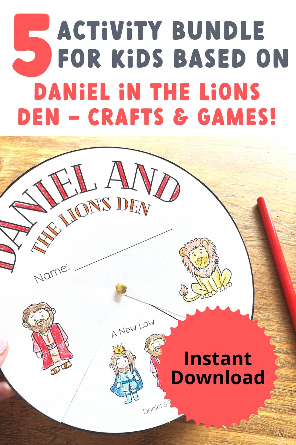 Lions Den Story Activity Page Printable Story Daniel Puppet Bible Story ...