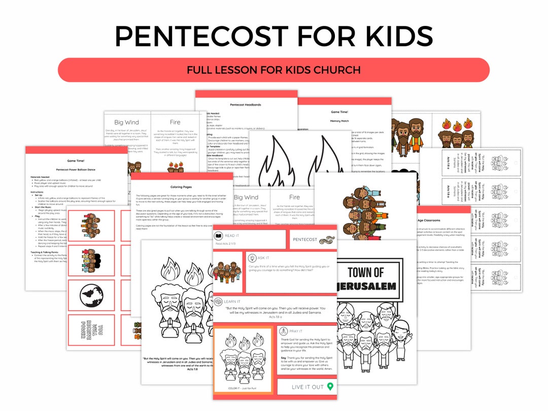 Pentecost Bible Lesson for Kid Acts Bible Story Curriculum for Children ...