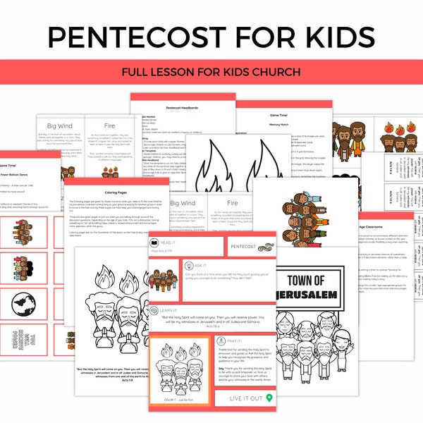Bible Activity Pentecost - Etsy