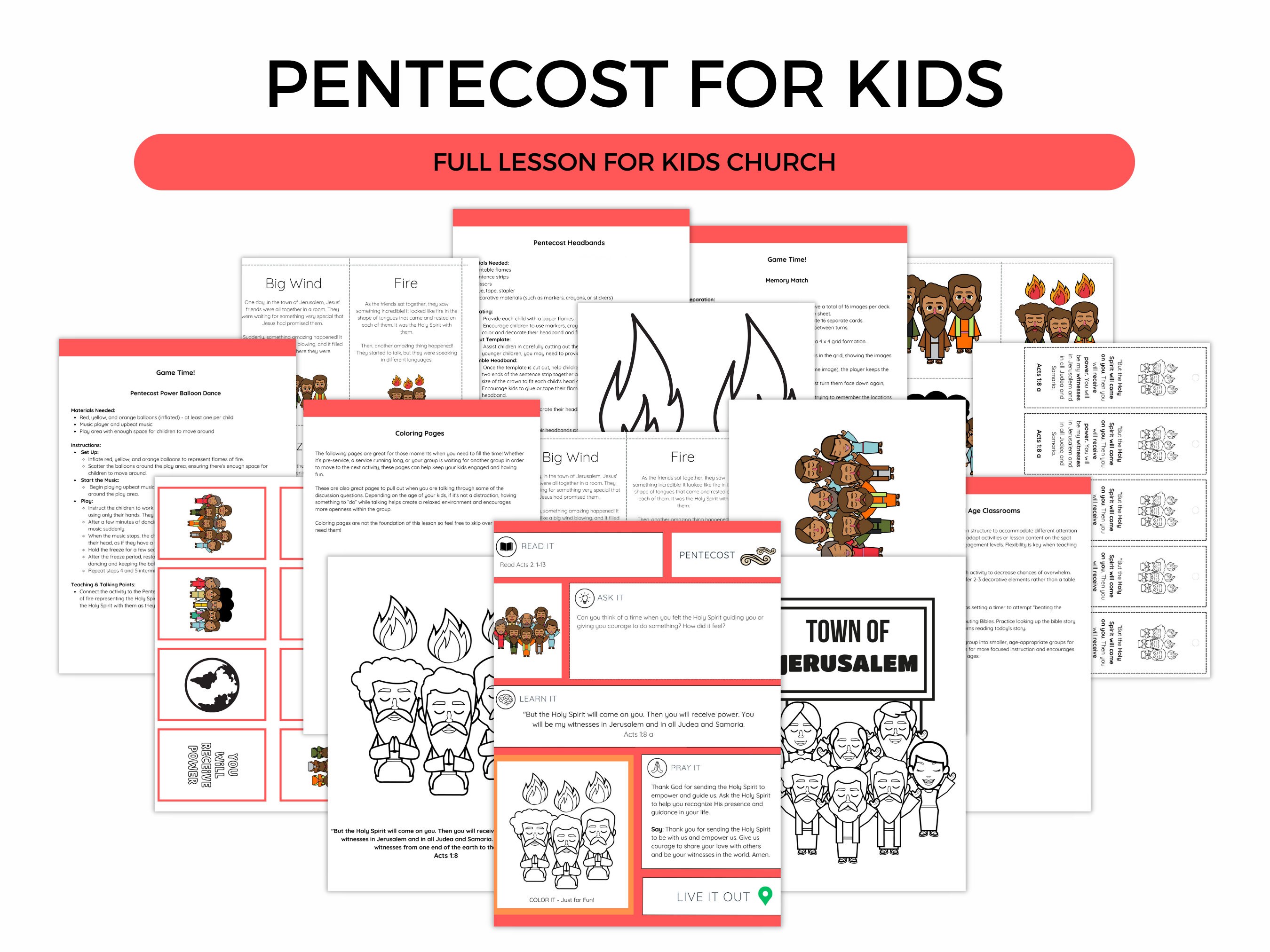 Pentecost Bible Lesson for Kid Acts Bible Story Curriculum for Children ...