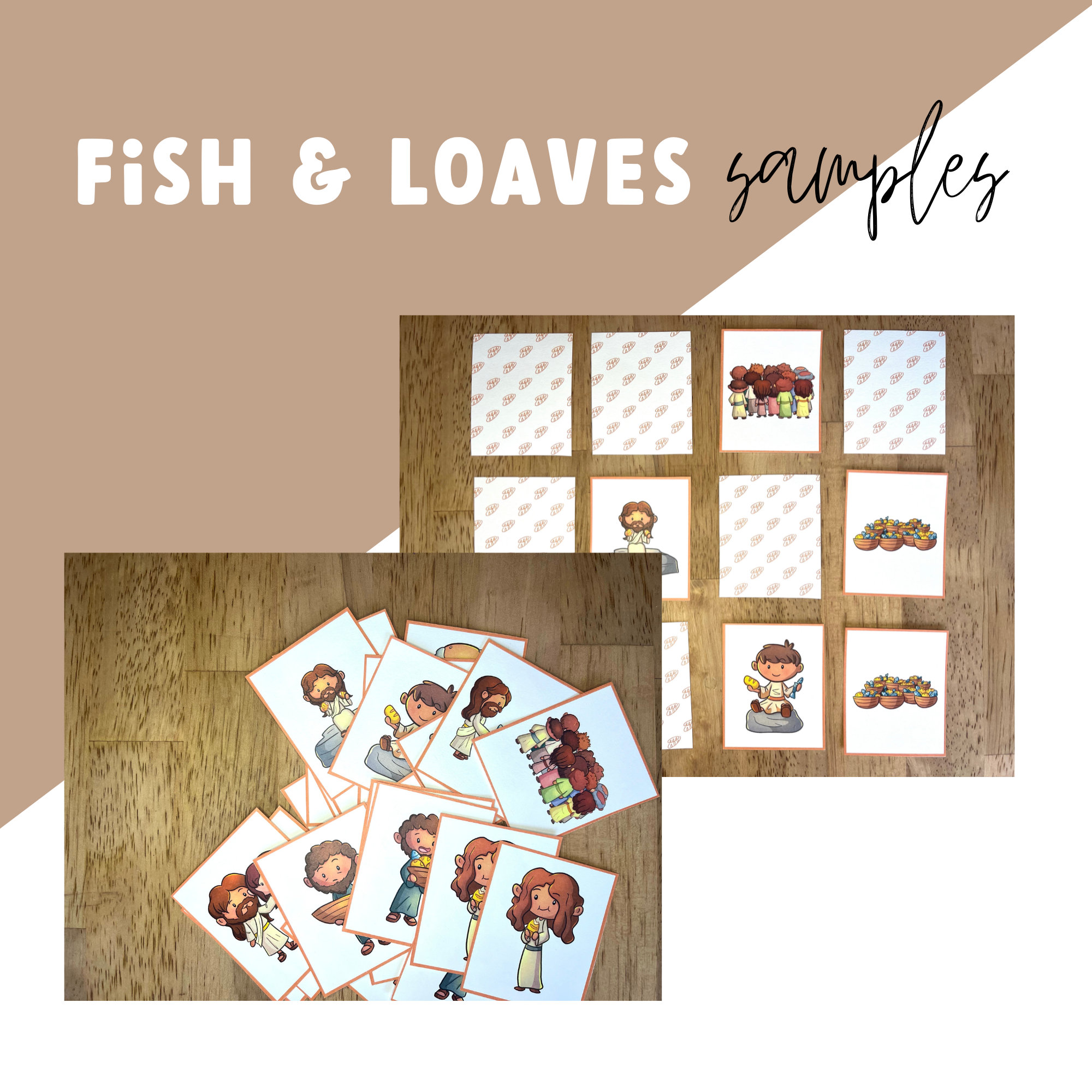 Bible Memory Match Game for Jesus Feeds the 5000 Interactive Learning ...