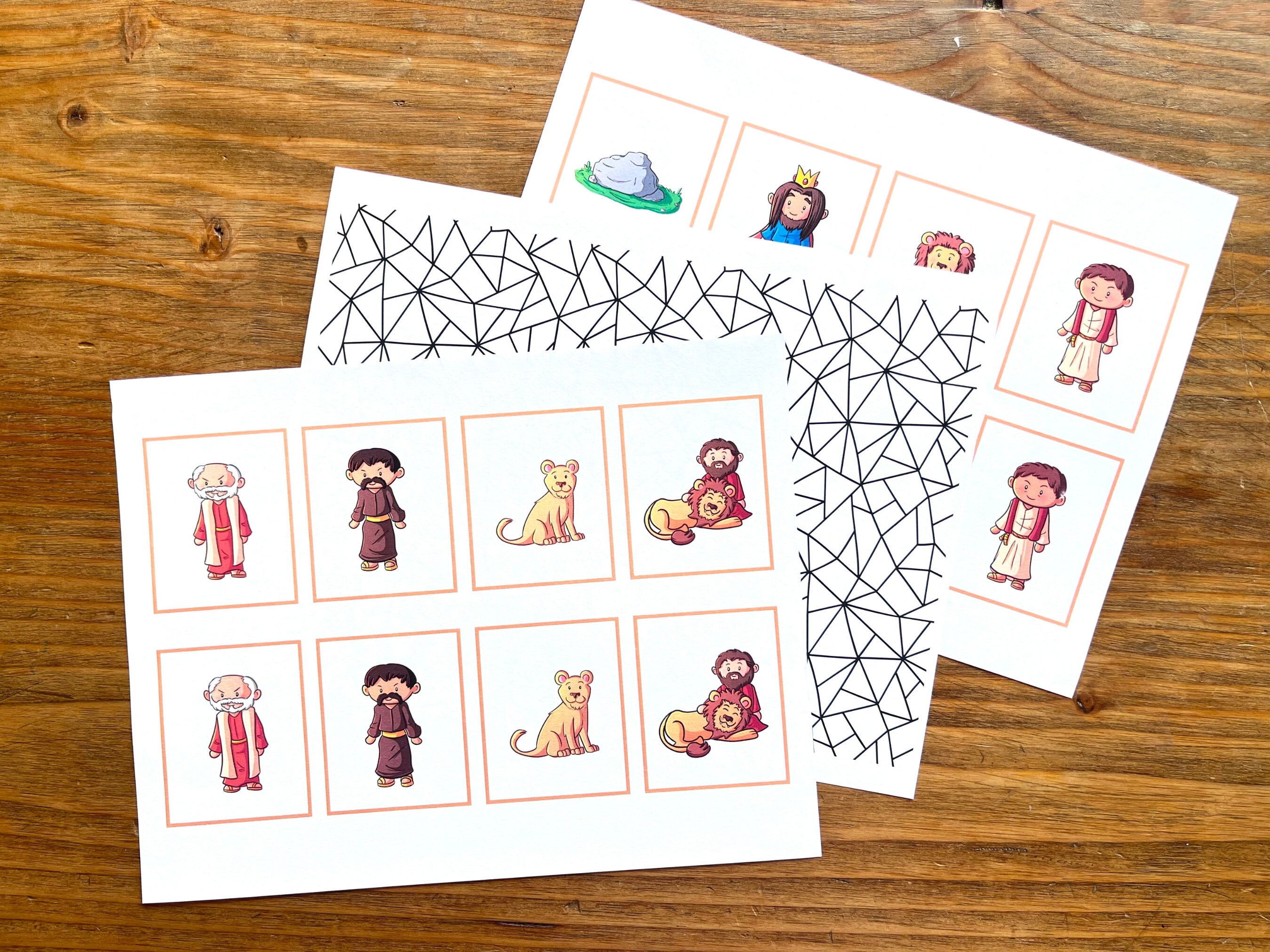 Daniel and the Lions Den Bible Memory Game for Kid Printable Bible ...