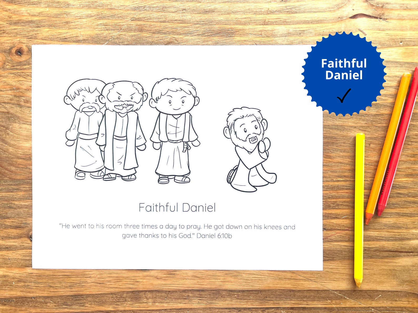 Daniel and the Lions Den Coloring Page Preschool Printable Lions Den ...