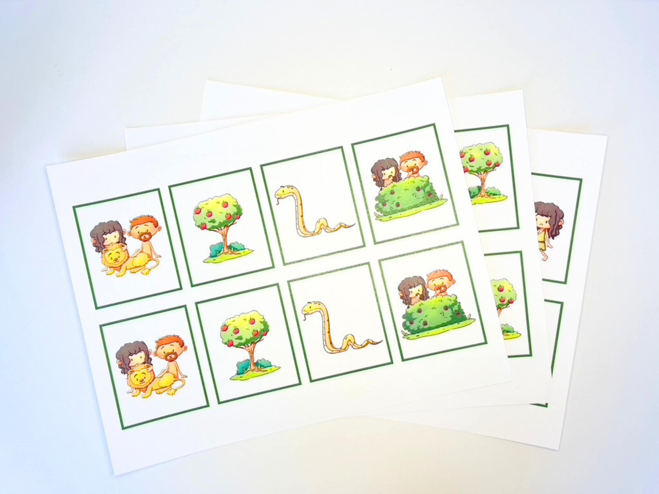 Memory Game Adam and Eve Activity DIY Memory Game for Kid Printable ...