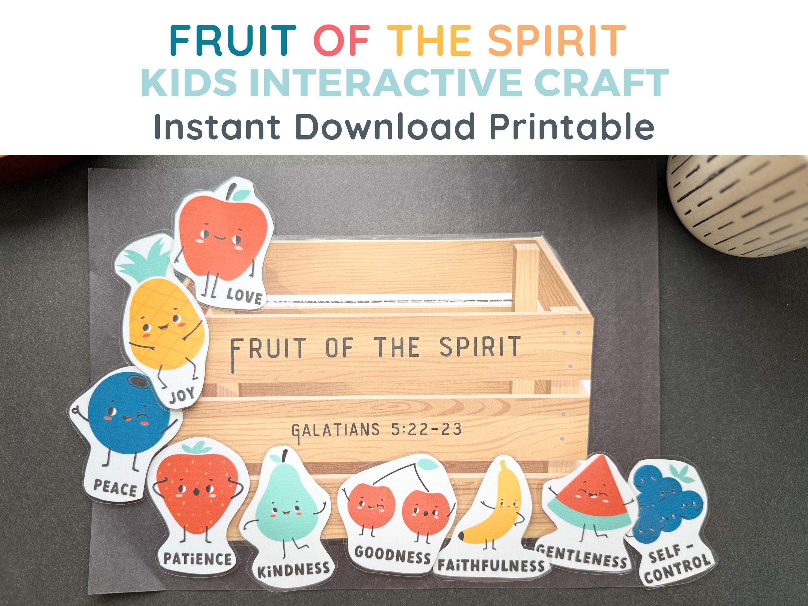 Fruit Spirit Craft for Sunday School Lesson Teaching Aid for Preschool ...