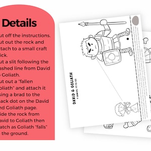 David and Goliath Craft Activity Interactive David and Goliath Bible ...