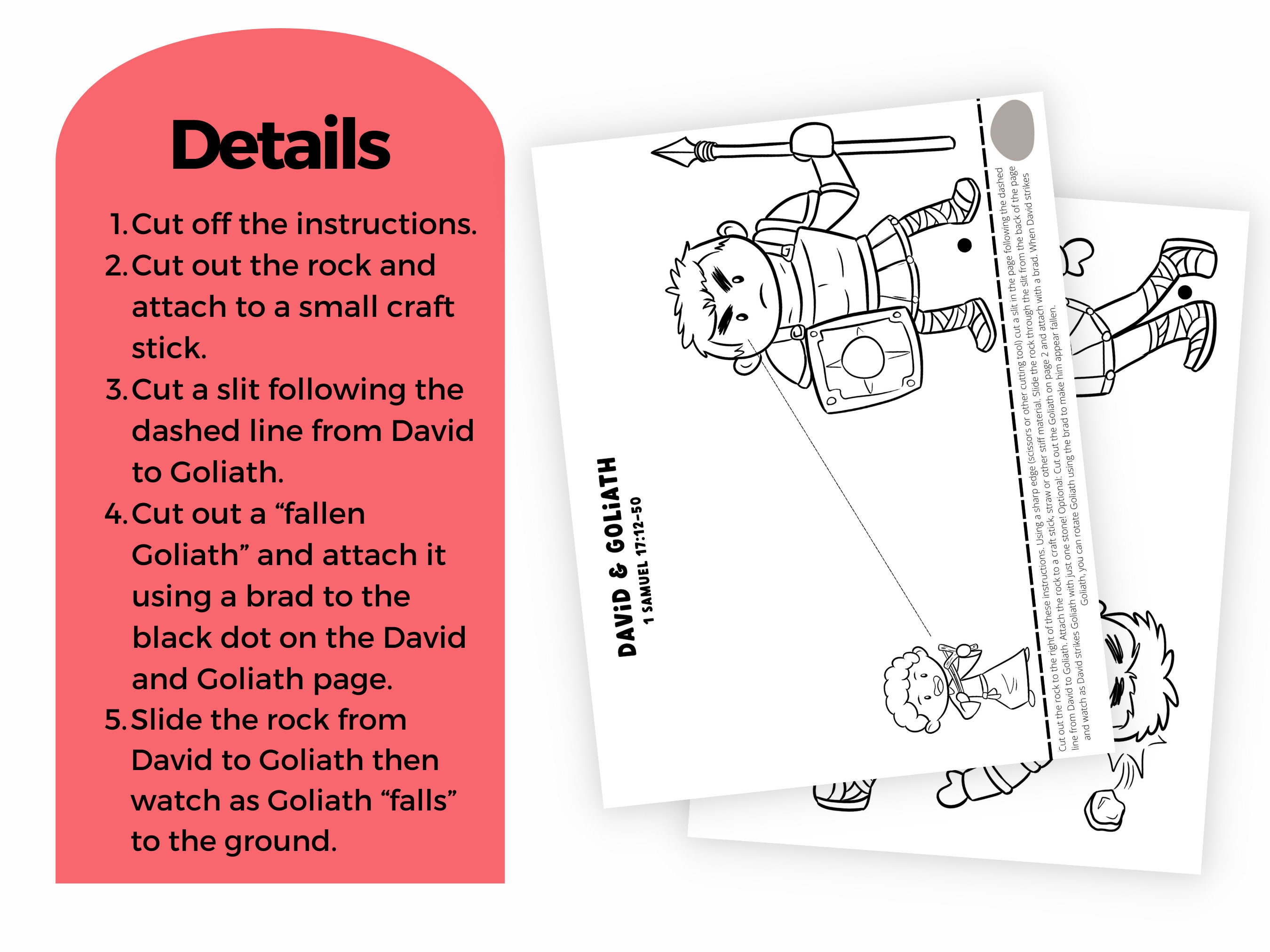 David and Goliath Craft Activity Interactive David and Goliath Bible ...