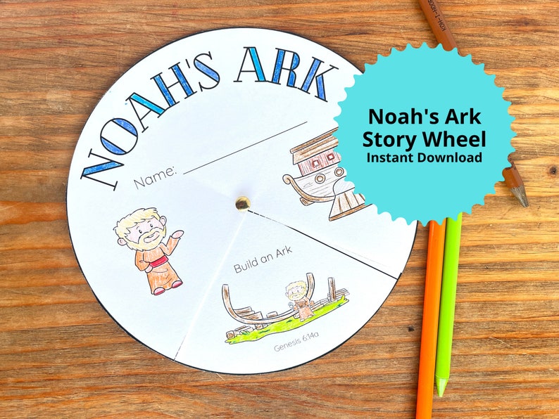 Noahs Ark Craft for Kid Bible Story Printable Christian Kid Story ...