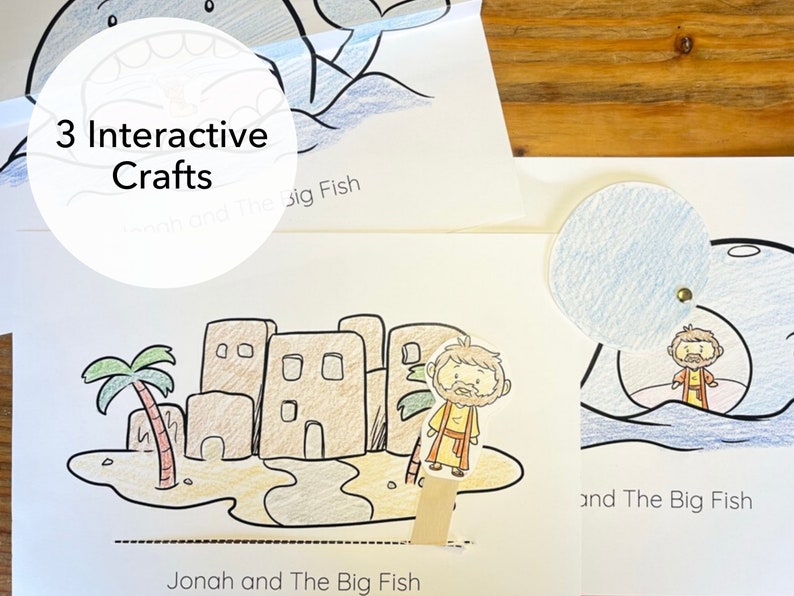 Jonah Bible Story Craft Jonah and the Whale Game for Kid Sunday School ...