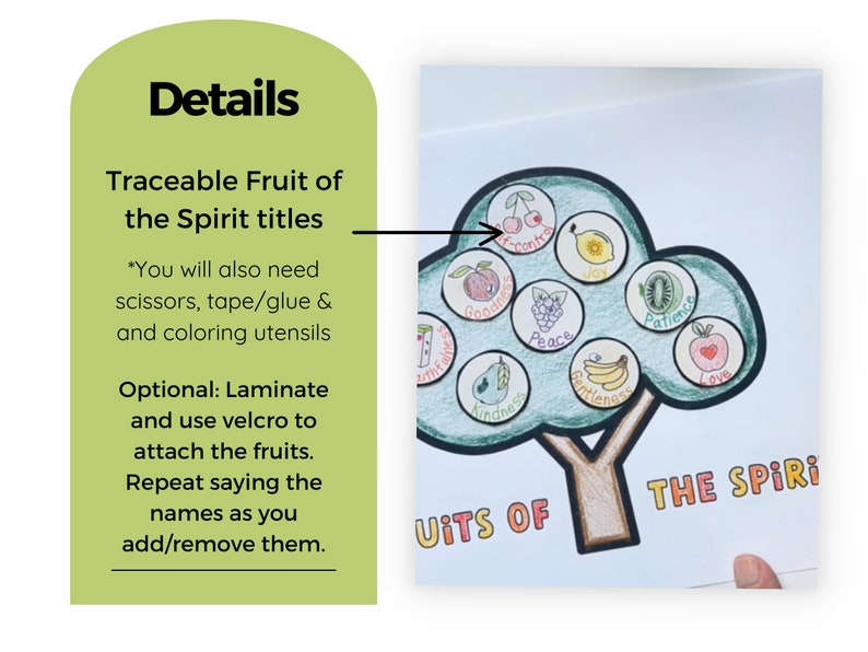 Fruit of the Spirit Craft Activity Teaching Fruits of the Spirit to Kid ...