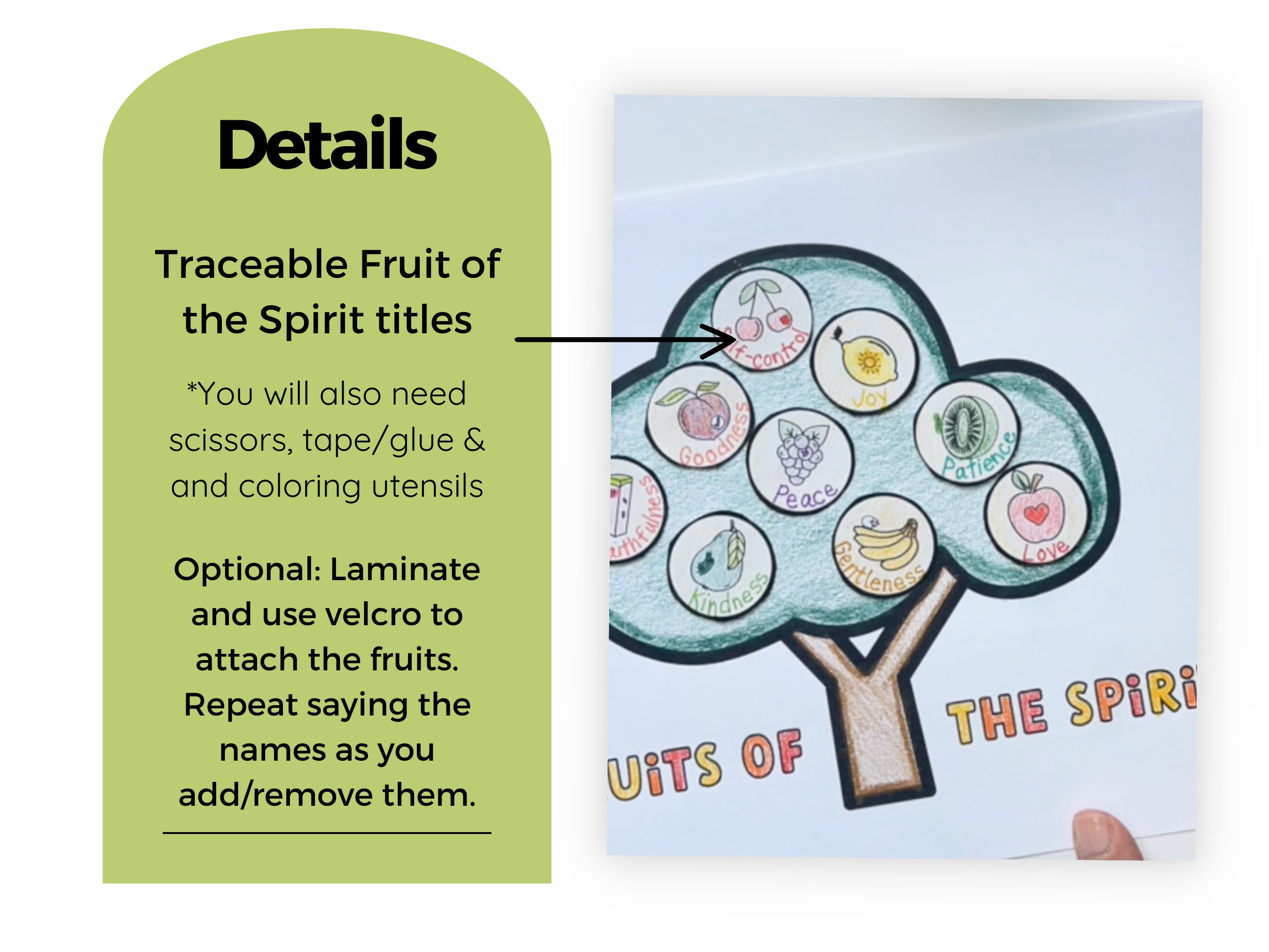 Fruit of the Spirit Craft Activity Teaching Fruits of the Spirit to Kid ...