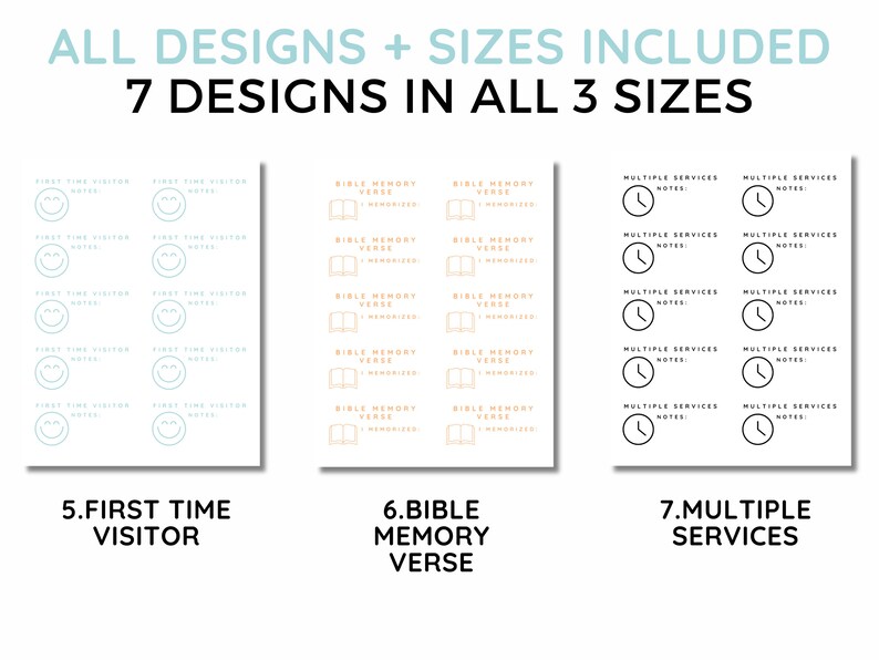 First Time Visitor Sticker Kid Ministry Admin Check in Label Template ...