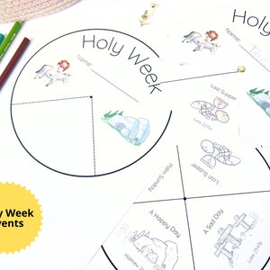 Easter Story Craft for Kids Holy Week Printable Christian Easter Palm ...
